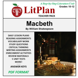 homeschool and online learning novel study guide for macbeth