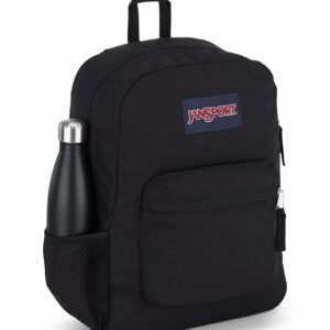 JanSport Cross Town Backpack - Travel, or Work Bookbag with Water Bottle Pocket, Black