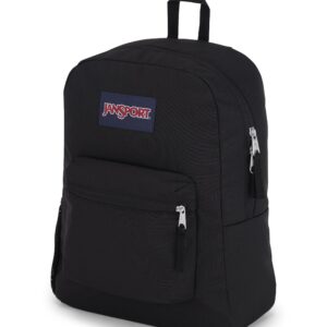 JanSport Cross Town Backpack - Travel, or Work Bookbag with Water Bottle Pocket, Black