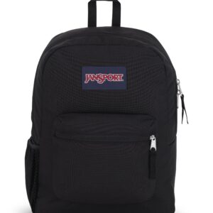 JanSport Cross Town Backpack - Travel, or Work Bookbag with Water Bottle Pocket, Black