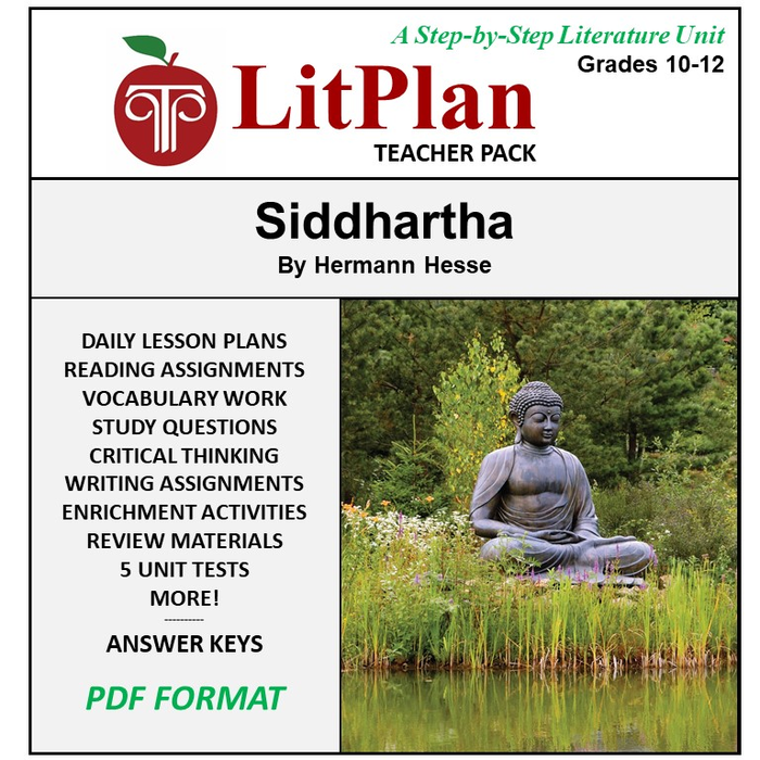 Homeschool and Online Learning Novel Study Guide for Siddhartha