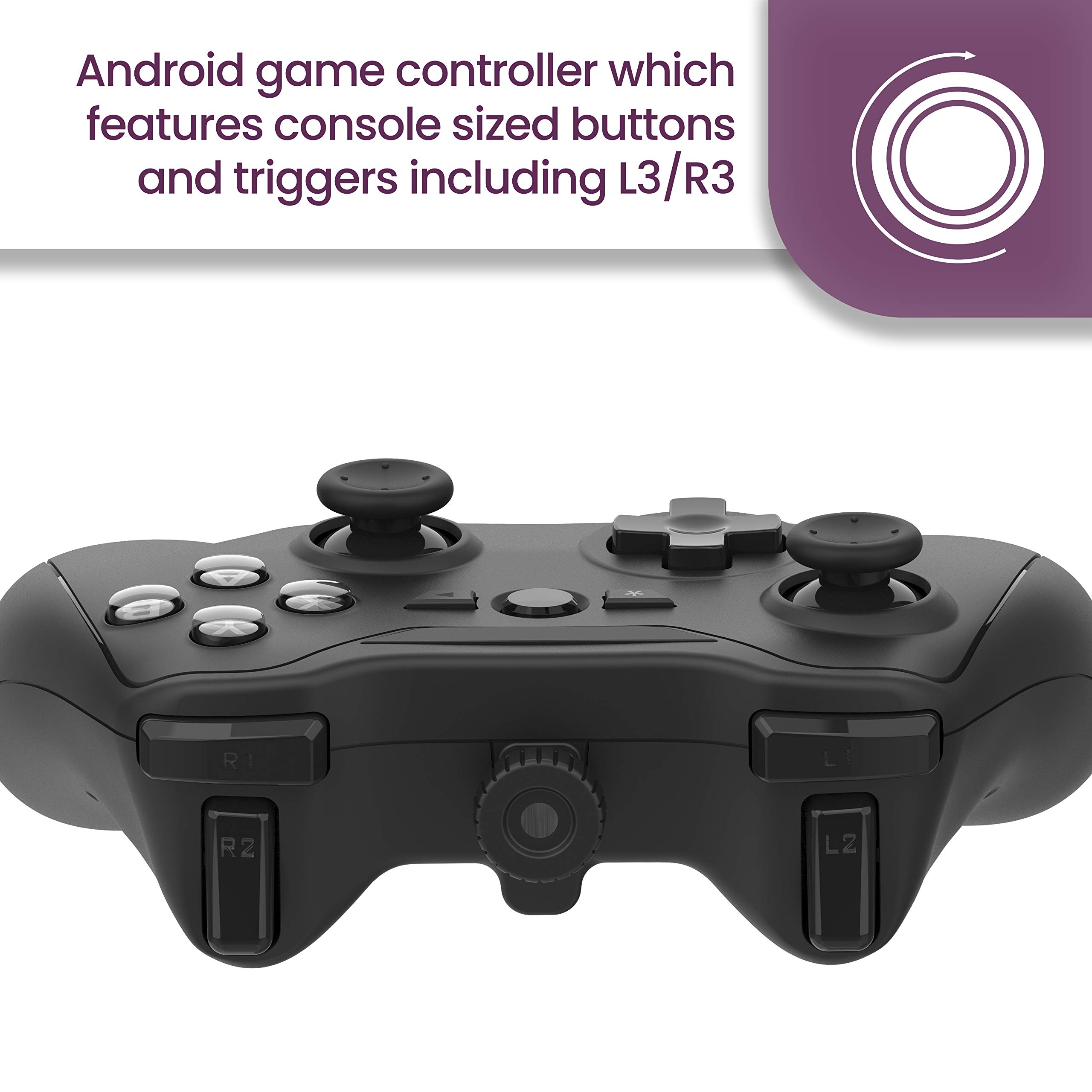 Rotor Riot Mobile Gamepad Controller for Android- Latency Free Wired Controller with L3 + R3, Highly Compatible Gaming Device Holder