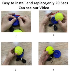 Portable Tennis Trainer 2.05LB Weight Heavy Iron Base Exercise Tenis Ball Self-Study Rebound Balls Outdoor Indoor Baseboard