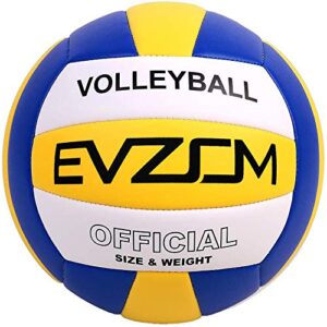 evzom super soft volleyball beach volleyball official size 5 for outdoor/indoor/pool/gym/training premium volleyball equipment（blue）