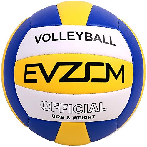 EVZOM Super Soft Volleyball Beach Volleyball Official Size 5 for Outdoor/Indoor/Pool/Gym/Training Premium Volleyball Equipment（Blue）