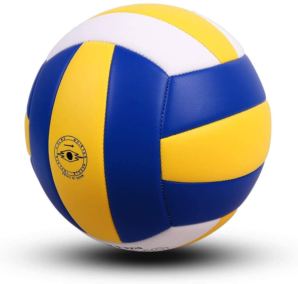 EVZOM Super Soft Volleyball Beach Volleyball Official Size 5 for Outdoor/Indoor/Pool/Gym/Training Premium Volleyball Equipment（Blue）