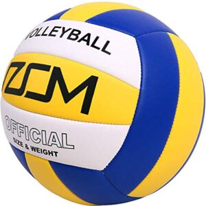 EVZOM Super Soft Volleyball Beach Volleyball Official Size 5 for Outdoor/Indoor/Pool/Gym/Training Premium Volleyball Equipment（Blue）