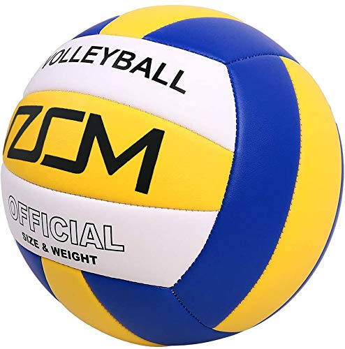 EVZOM Super Soft Volleyball Beach Volleyball Official Size 5 for Outdoor/Indoor/Pool/Gym/Training Premium Volleyball Equipment（Blue）