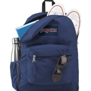 Jansport | Cross Town Backpack (Navy Blue- One Size)