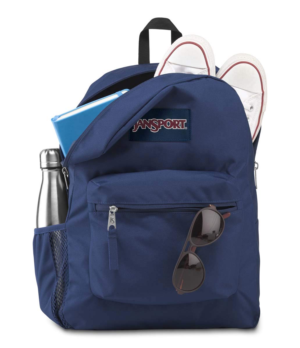 Jansport | Cross Town Backpack (Navy Blue- One Size)