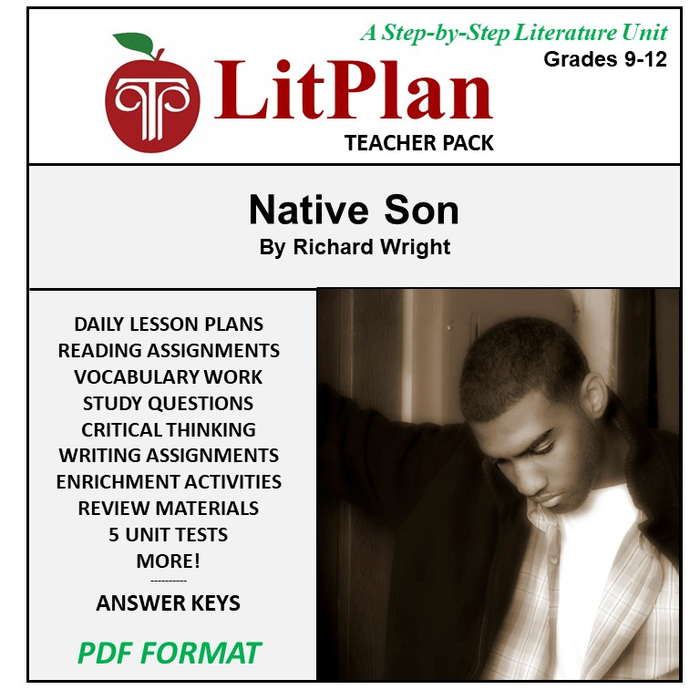 Homeschool and Online Learning Novel Study Guide for Native Son