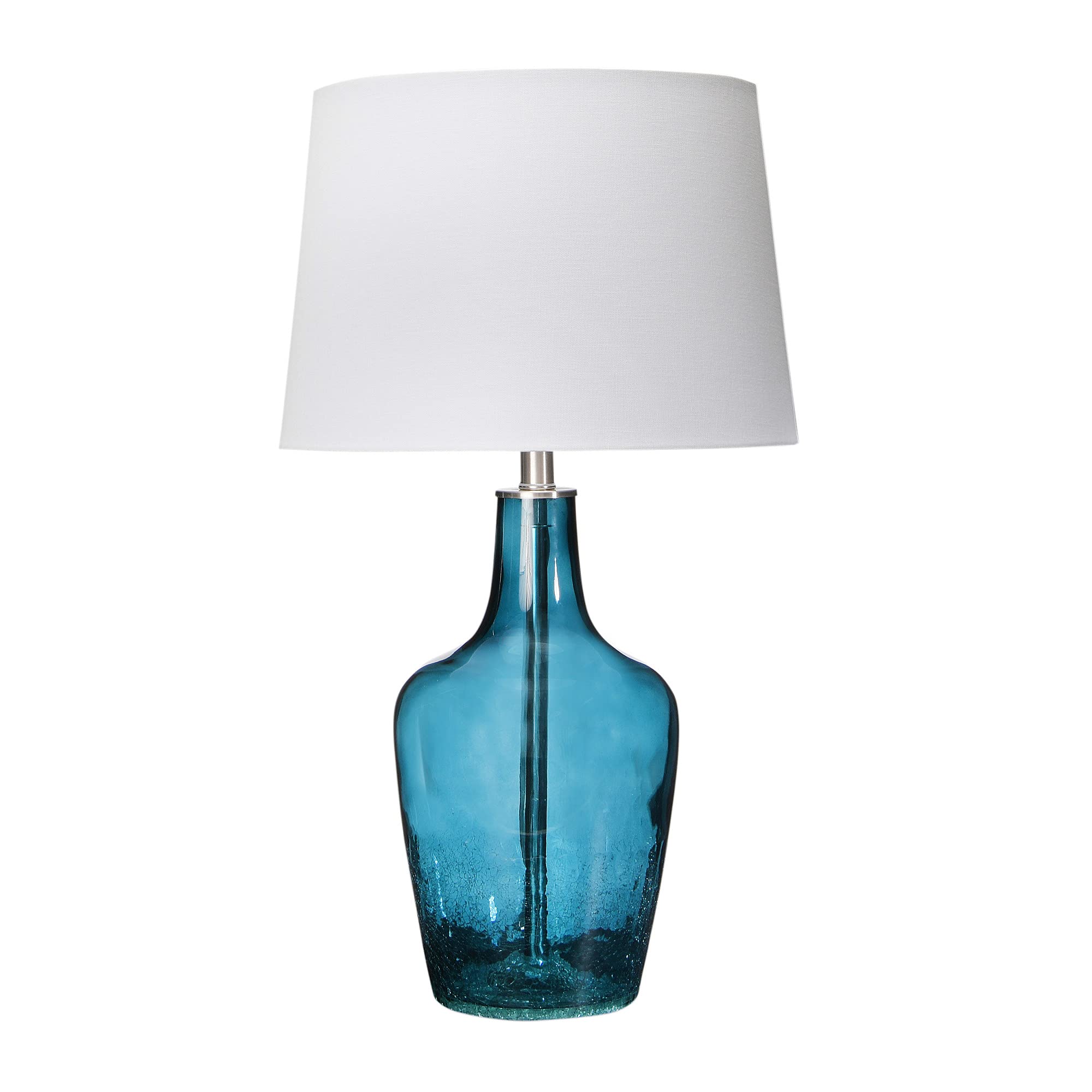 Creative Co-Op 27" Deep Blue Glass Table Lamp