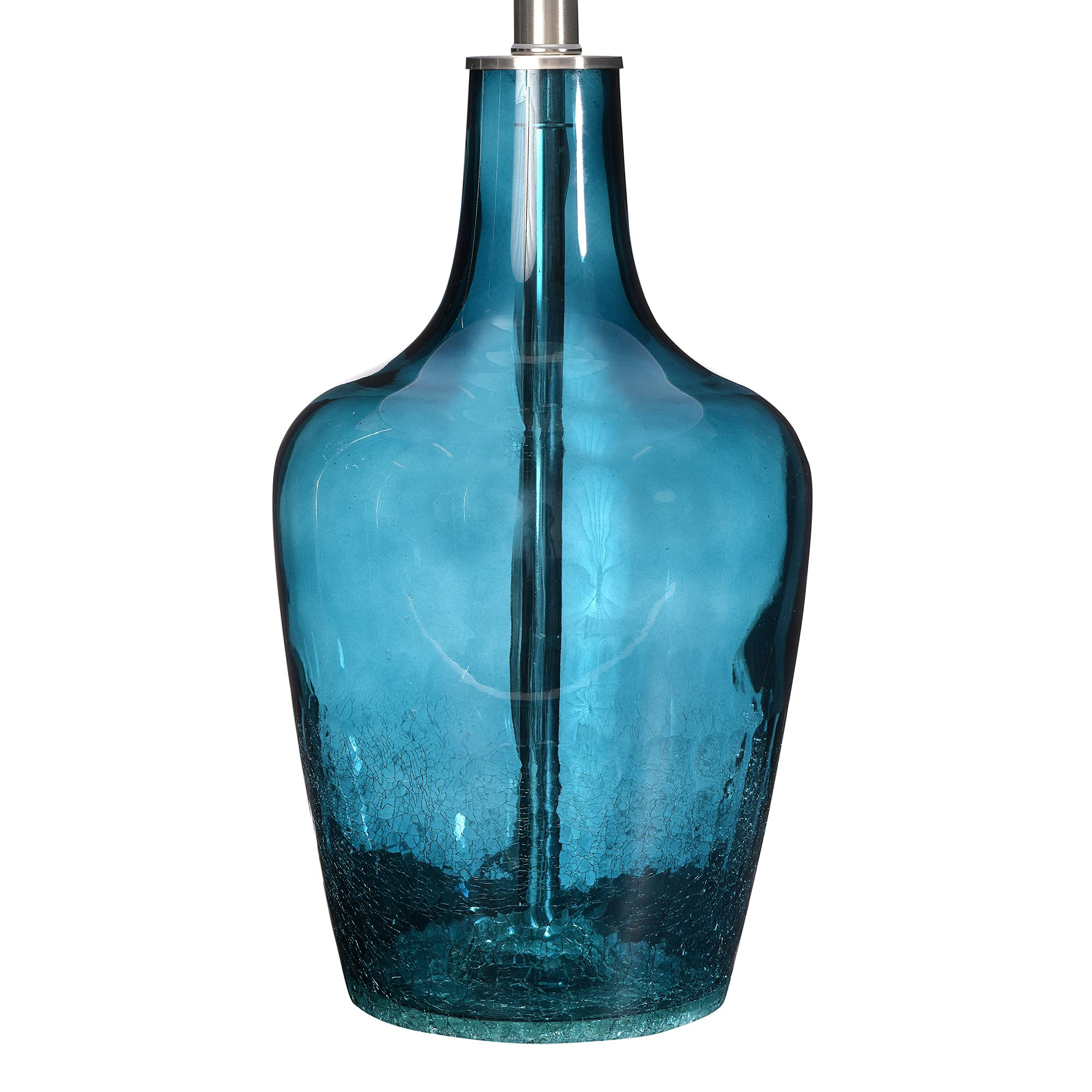 Creative Co-Op 27" Deep Blue Glass Table Lamp