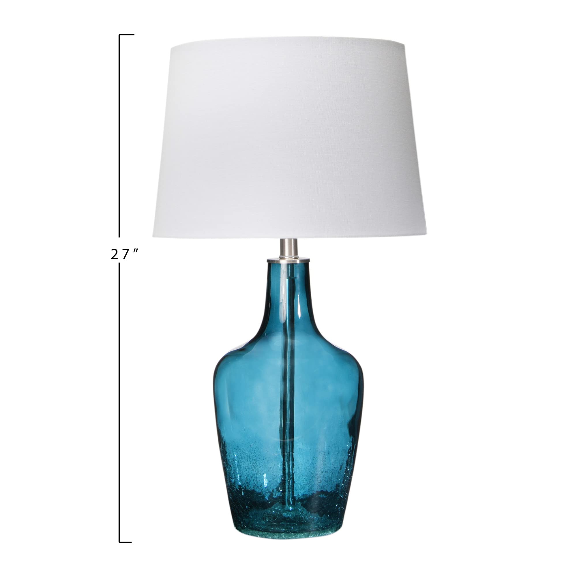 Creative Co-Op 27" Deep Blue Glass Table Lamp