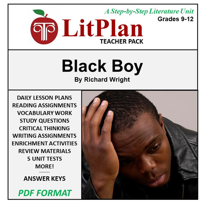 Homeschool and Online Learning Novel Study Guide for Black Boy