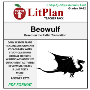 homeschool and online learning novel study guide for beowulf