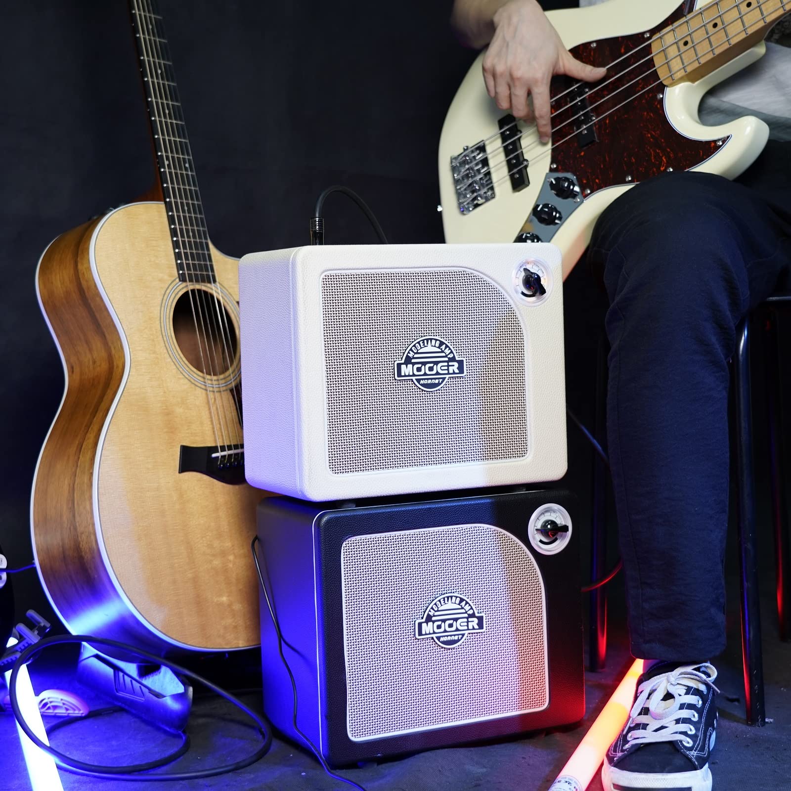 MOOER Guitar Amplifier Combo 15W, Practice Electric Guitar Amp with 9 Digital Amp Models, 6.5" Speaker, Bluetooth, Headphone Output, for Electric Guitar, Acoustic Guitar and Bass