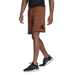 adidas mens fleece short wild brown medium