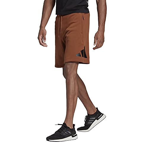 adidas Mens Fleece Short Wild Brown Medium