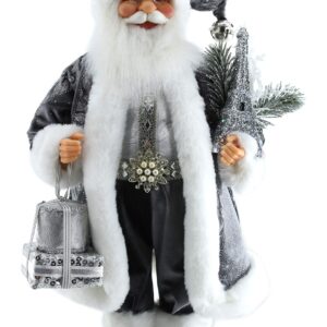 Windy Hill Collection Avant-Garde Parisian Eiffel Tower 16" Inch Santa Claus Standing Figurine Figure Decoration 160013