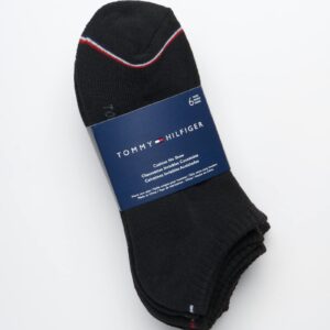 Tommy Hilfiger Men's Athletic Socks - Cushion Low Cut Socks (6 Pack), Size 7-12, Black Solid