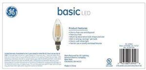 ge lighting vintage style led light bulbs, amber white light, st19 edison style light bulbs, medium base, 4 watt (2 pack)