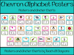 printable chevron alphabet posters