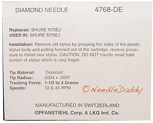 MagLite Turntable Needle Stylus for Shure 3X, 5X, 8X, RS3T, RS3X, RS5T, RS8T, R25XT Upgrade