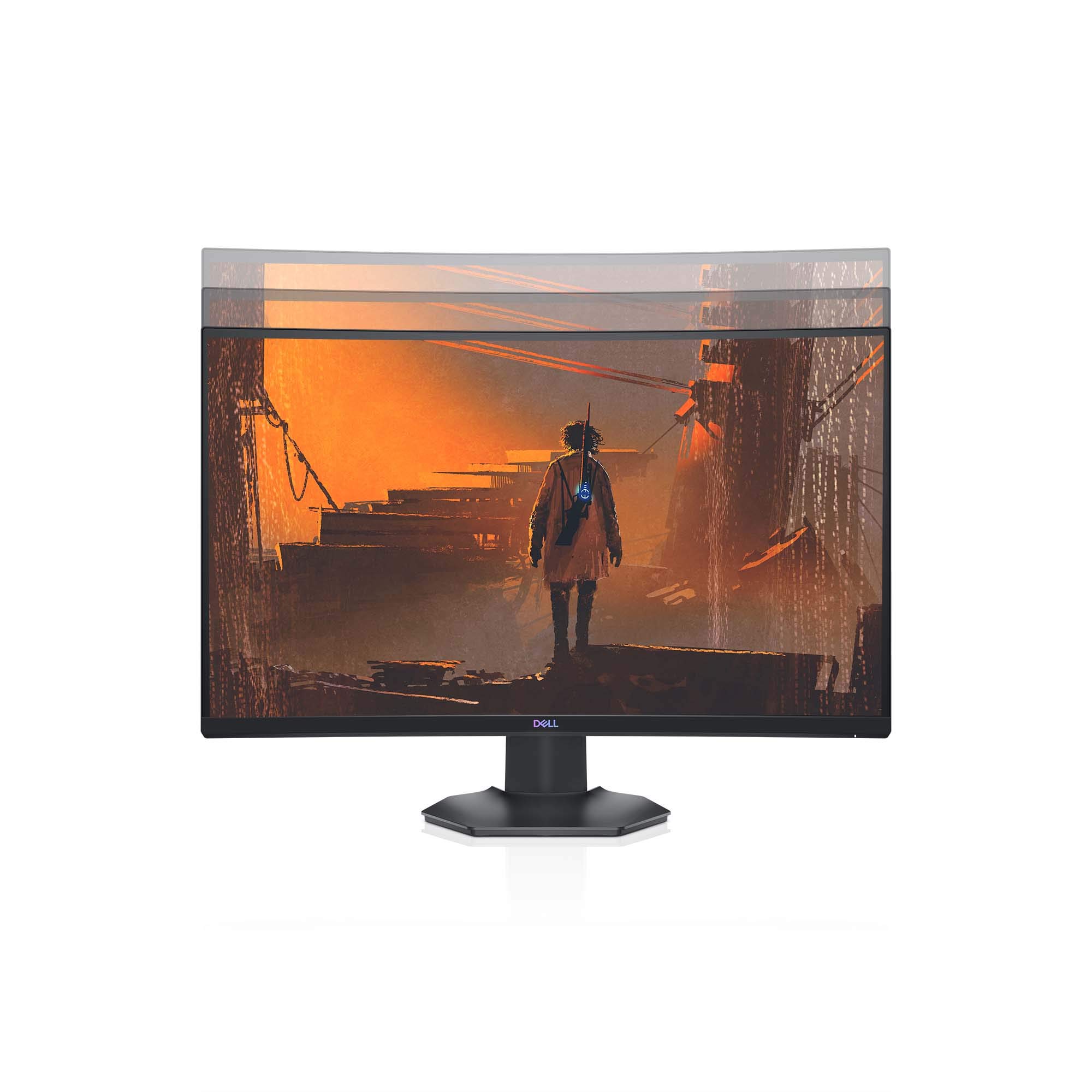 Dell 144Hz Gaming 27 Inch Curved Monitor with FHD (1920 x 1080) Display, Nvidia G-Sync and AMD FreeSync HDMI, DisplayPort, VESA Certified, Gray - S2721HGF