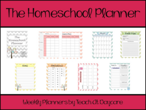 printable homeschool planner