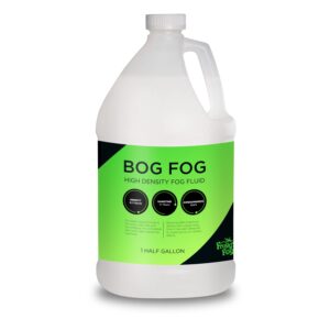 froggy's fog bog fog juice, high-density, long-lasting fog fluid for water-based fog machines, perfect for professional and home haunters, theme parks, and lighting designers, half gallon (64oz.)