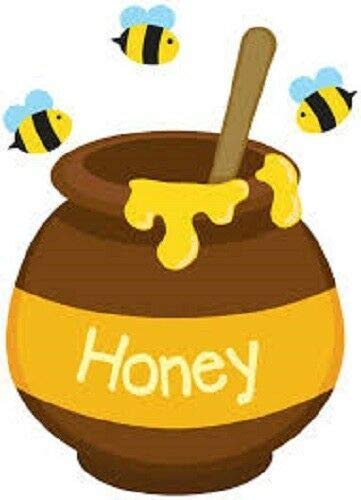 without brand Set of 48 Envelope Seals Labels Cute Honey Pot Bees 1.2" Round