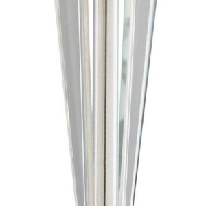 Alix Chrome and Crystal Pillar Candle Holders Set of 3 - Dahlia Studios