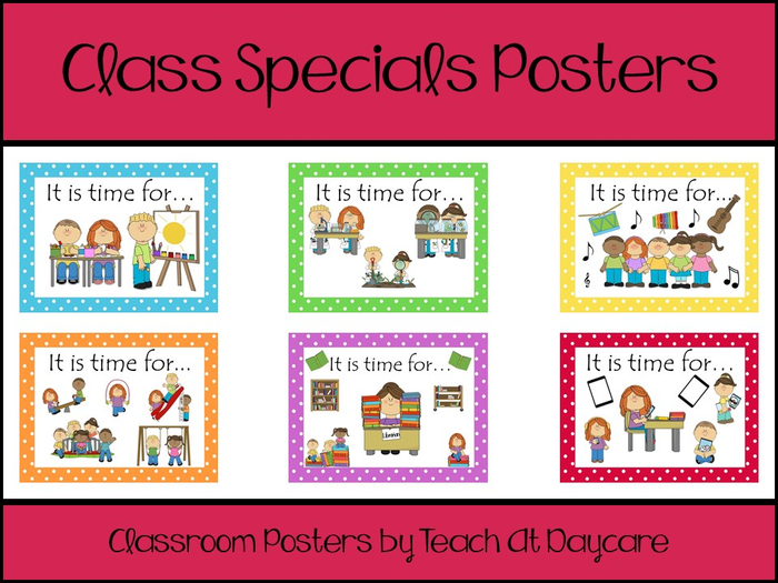 Printable Daily Class Specials Posters