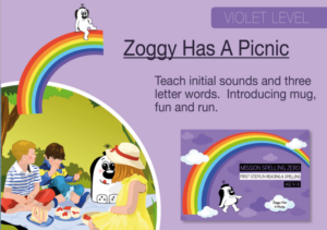 initial sounds and three letter words: zoggy has a picnic