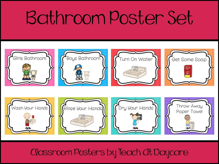 Printable Bathroom Posters and Signs