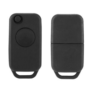 Senyar Key Fob Case, Flip 1 Button Remote Key Fob Case Shell Cover Protection Car Replacement Parts Fit for Benz Class 1984-2004