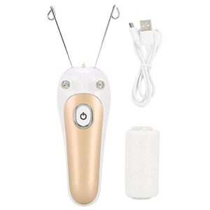 enrilior electric face threader threading face,threading epilator physical hair remover for face arm leg use(gold)