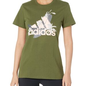 adidas Womens Nini Graphics Tee Wild Pine XX-Large