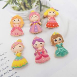 40-Pack Bulk Resin Princesses Flat Back Pretty Girls Embellishments DIY Art Projects Craft Making Flatbacks Phone Case Decorations 2-3cm