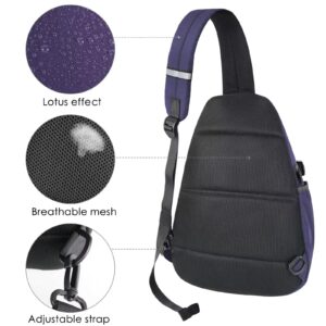 Sling Backpack Travel Shoulder Bag Lightweight Chest Daypack One Strap Crossbody Bags Camp Day Packs for Women and Men Hiking Accessories Large Navy Blue Dark Blue