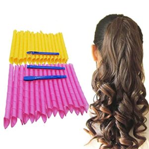 orgrimmar 30pcs magic hair curlers curls styling kit, diy no heat for extra long (55 cm/ 21.65 inch)