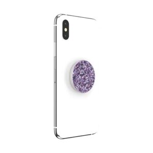 PopSockets Phone Grip with Expanding Kickstand, Glitter PopGrip - Lavender