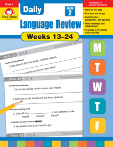 daily language review bundle, grade 2, weeks 13–24