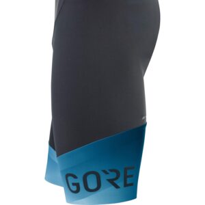 GORE WEAR Men's Force Fade Bib Shorts, Black/Sphere Blue, Medium