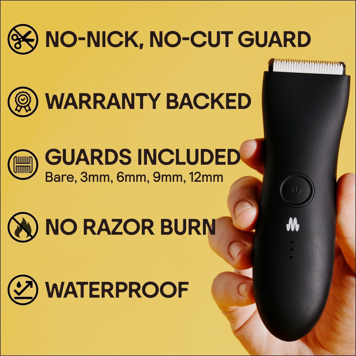 MERIDIAN - The Complete Package: Includes Men’s Waterproof Electric Below-The-Belt Trimmer and The Spray (50 mL) - Features Ceramic Blades and Sensitive Shave Tech (Onyx)