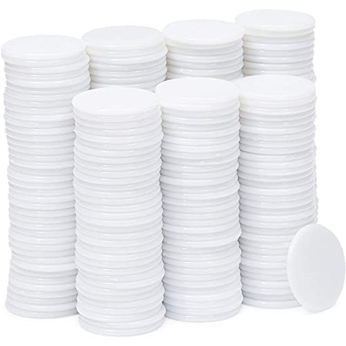 Okuna Outpost White Plastic Counting Chips for Math, Bingo, Poker (1 in, 250 Pieces)