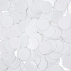 Okuna Outpost White Plastic Counting Chips for Math, Bingo, Poker (1 in, 250 Pieces)