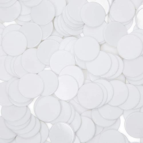 Okuna Outpost White Plastic Counting Chips for Math, Bingo, Poker (1 in, 250 Pieces)