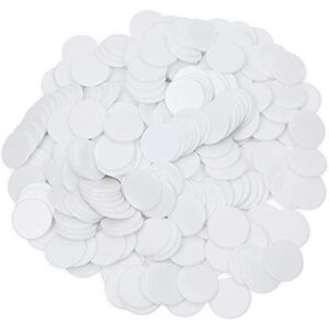 Okuna Outpost White Plastic Counting Chips for Math, Bingo, Poker (1 in, 250 Pieces)